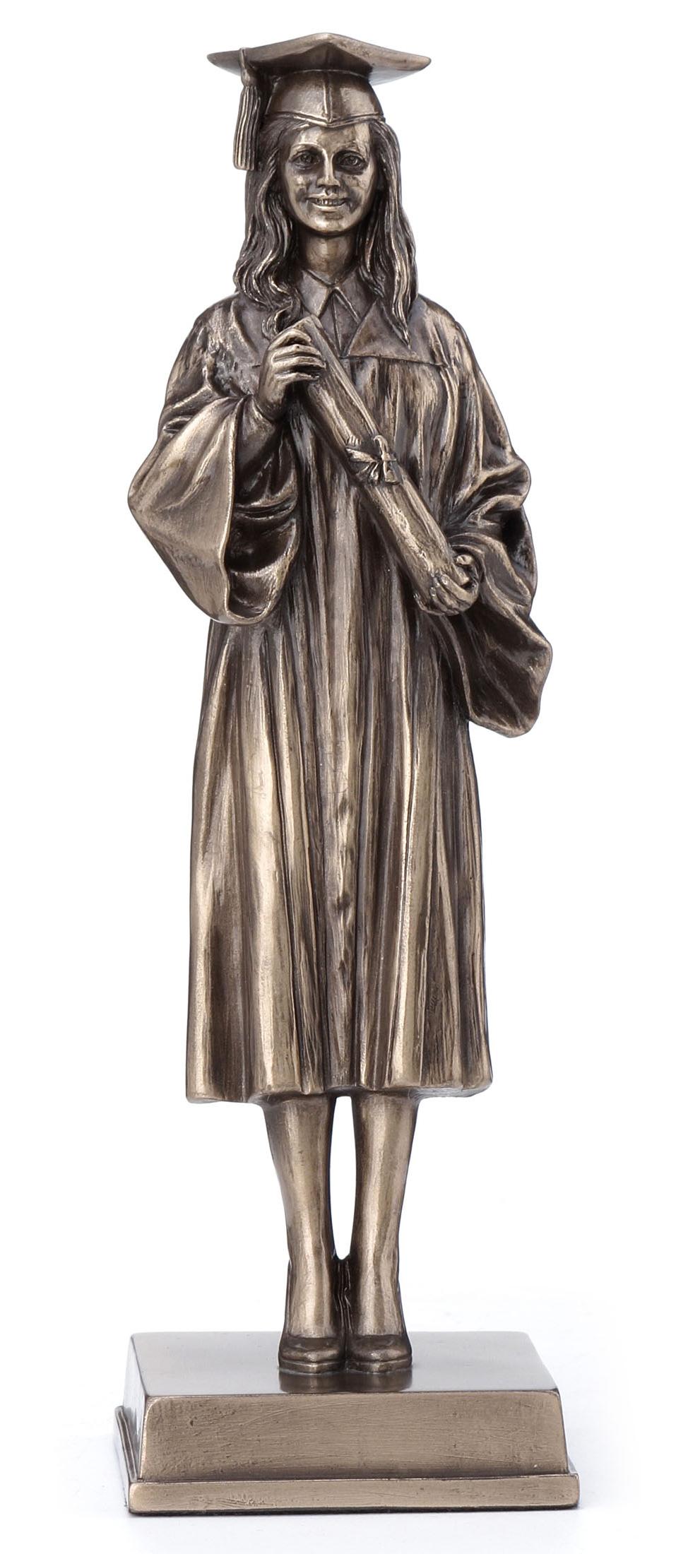 Female Graduation Bronze Figurine | Bronze Gifts