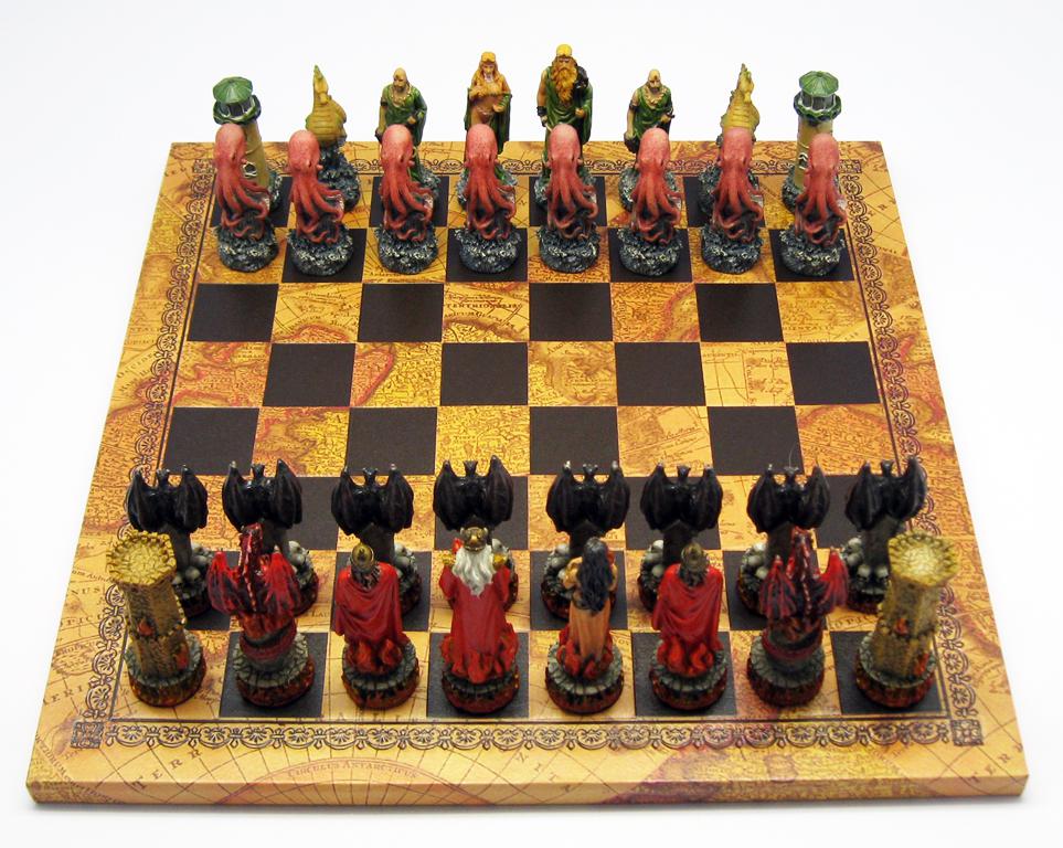 Fire Vs Water Fantasy Chess Set | Gothic Gifts