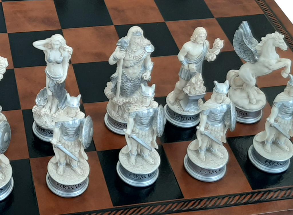 Greek Mythology Chess Set | Bronze Gifts