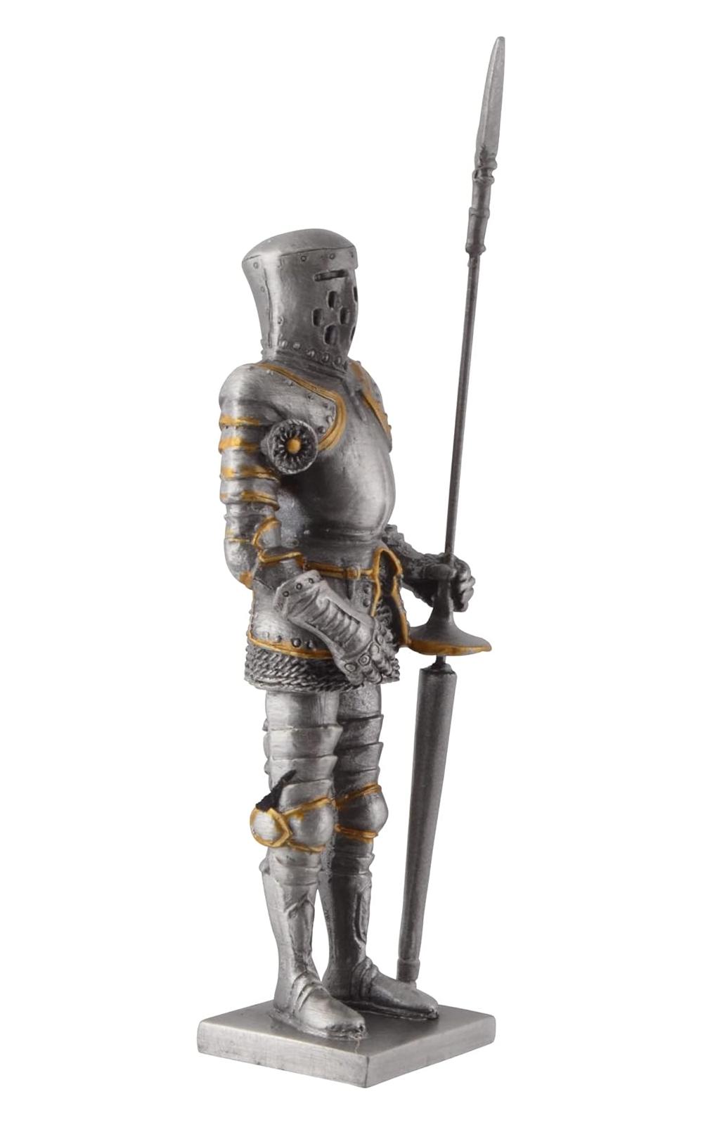 Medieval Knight with Lance Pewter Figurine | Gothic Gifts