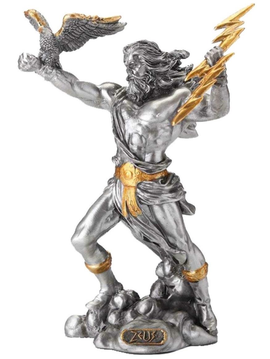Zeus Pewter Miniature Statue | Gothic Gifts