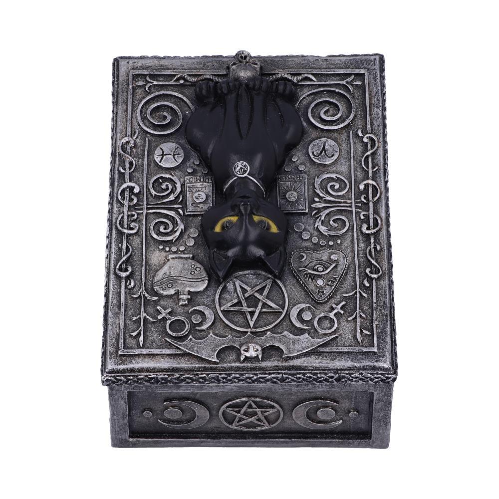Familiar Spell Black Cat Sigil Trinket Box 13.7cm | Gothic Gifts
