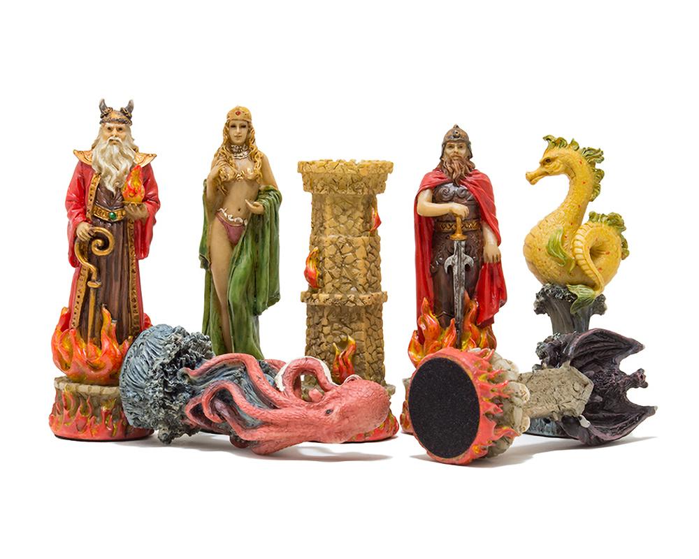Fire Vs Water Fantasy Chess Set | Gothic Gifts
