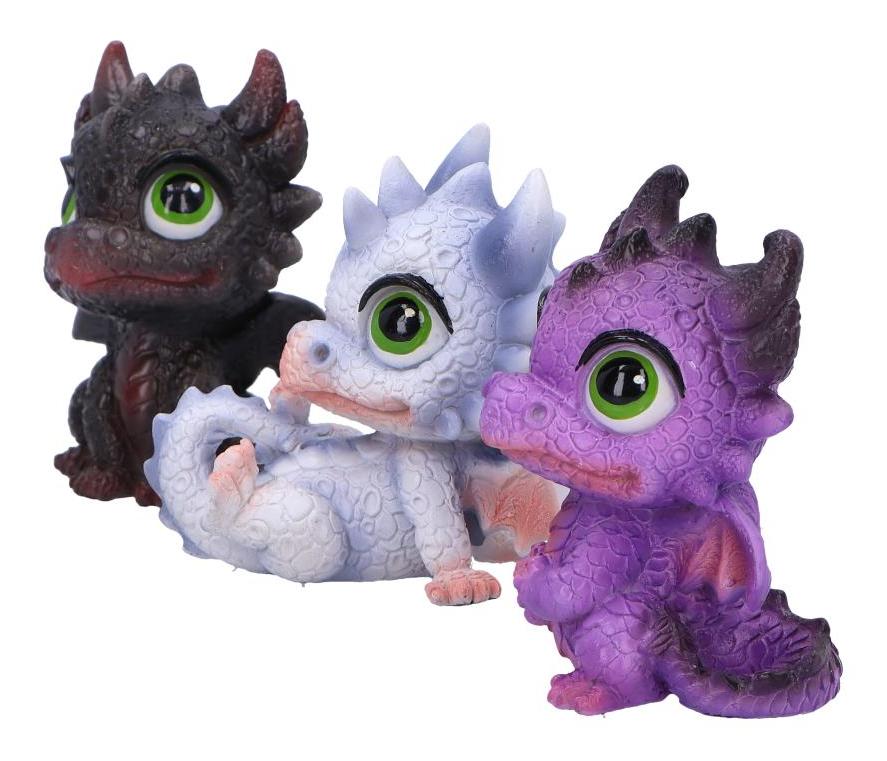 Little Hordlings Cute Baby Dragonling Figurines (Set of 3) 7cm | Gothic ...