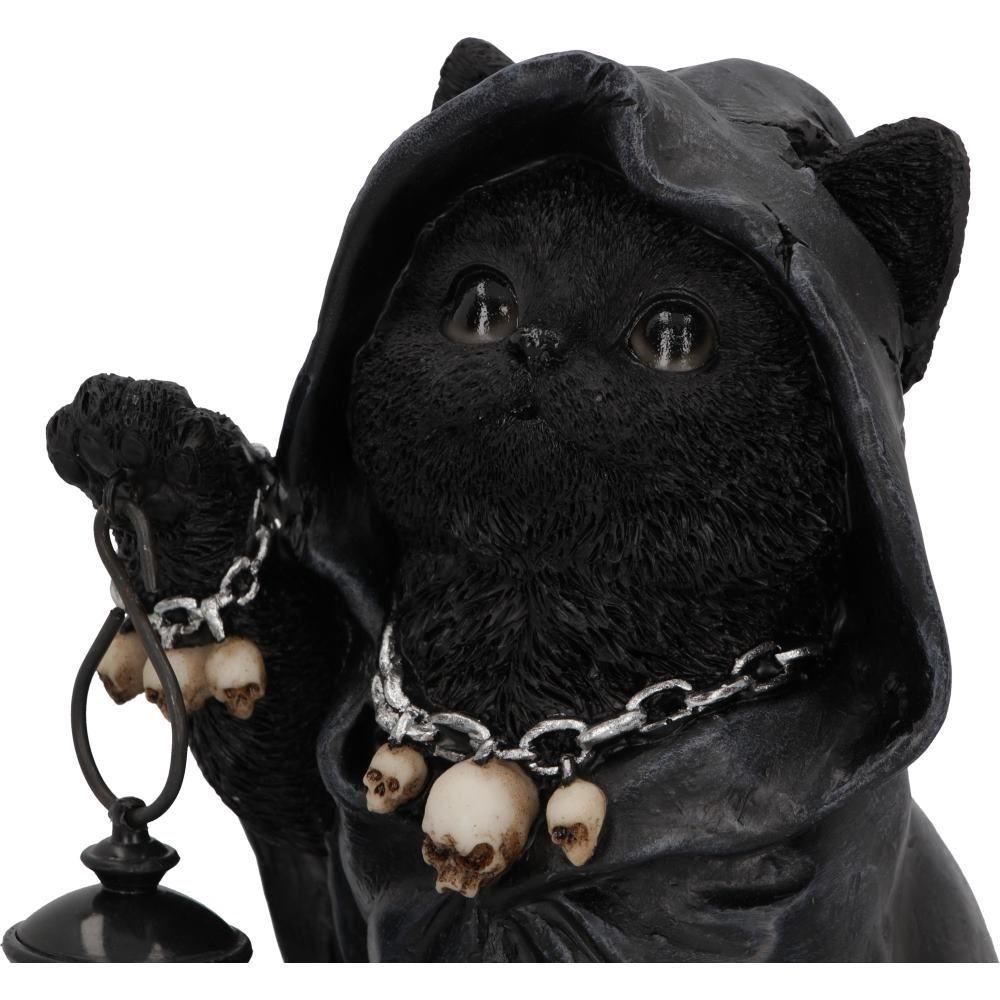 Reapers Feline Lantern Grim Reaper Cat Figurine 18.5cm | Gothic Gifts
