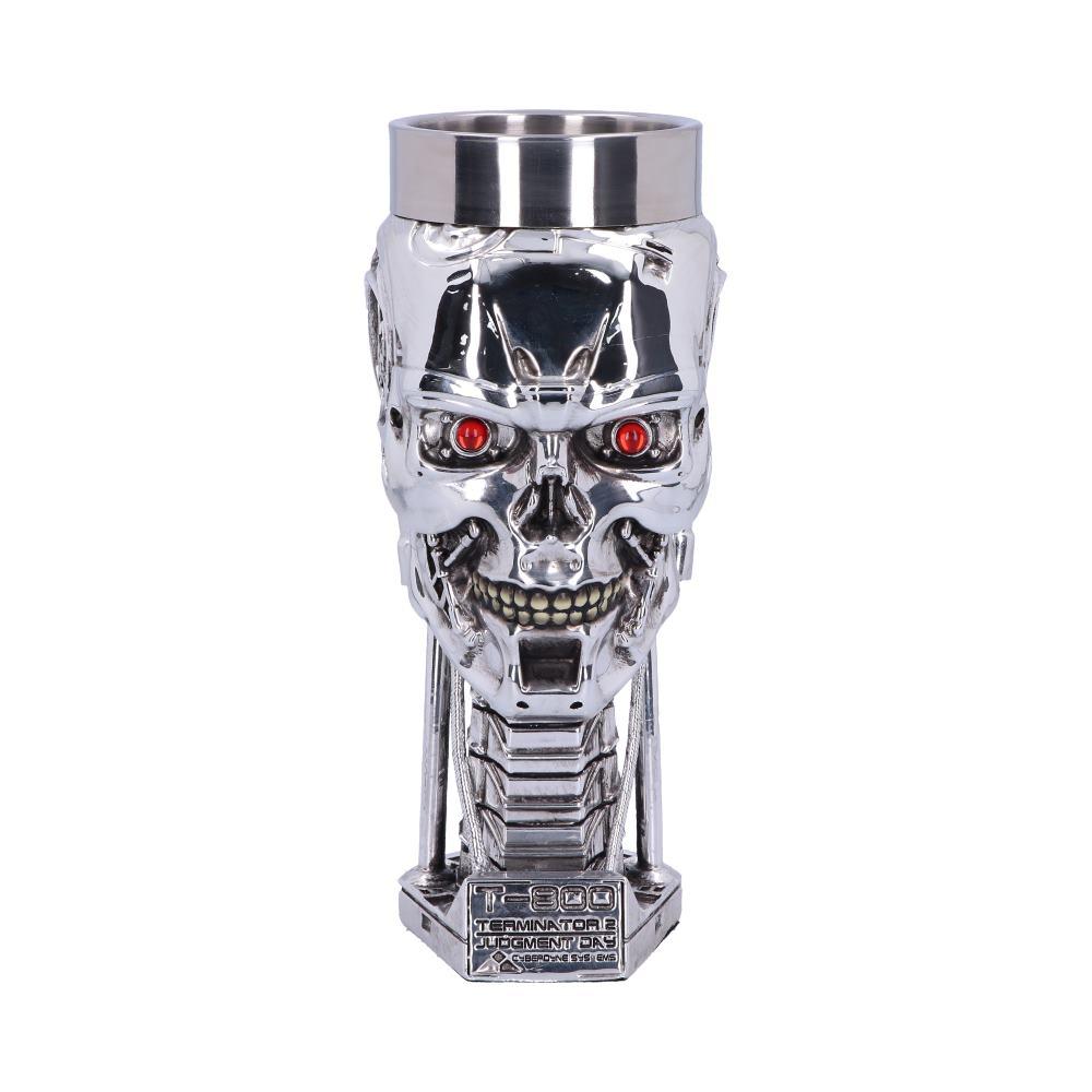 T-800 Terminator 2 Judgement Day T2 Head Goblet Wine Glass | Gothic Gifts