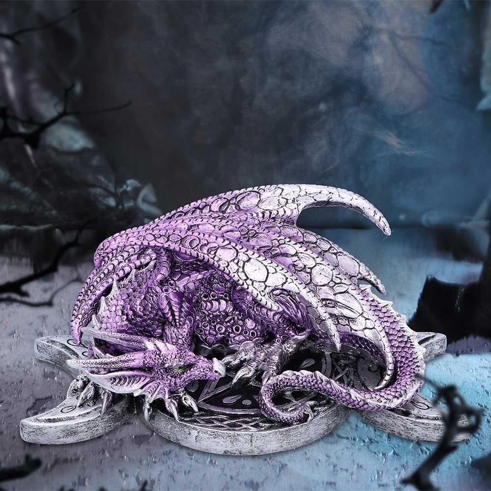 Triple Moon Treasure Dragon Figurine 21.3cm | Gothic Gifts