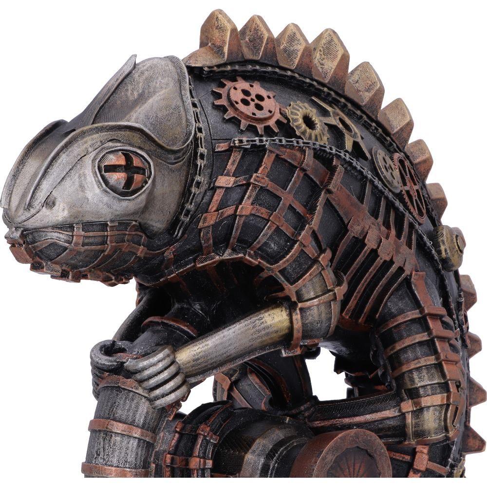 Bronze Mechanical Chameleon Steampunk Lizard Figurine | Gothic Gifts