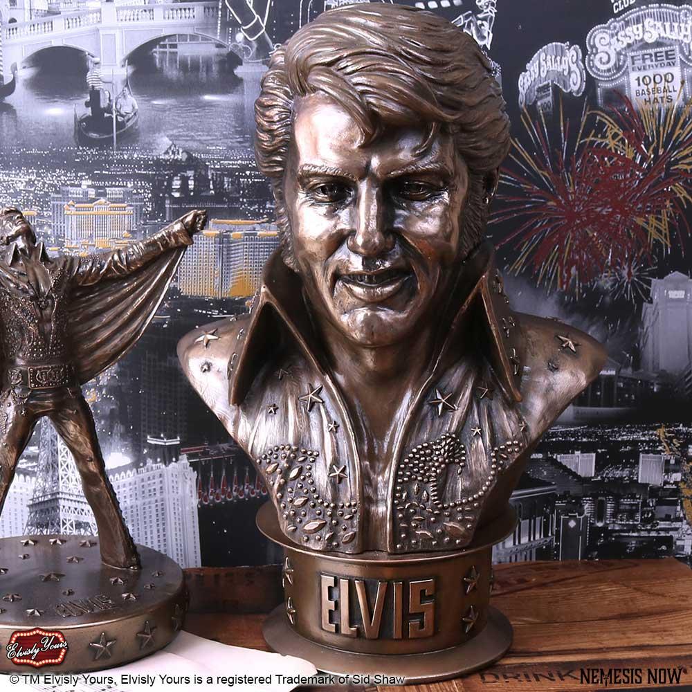 Officially Licensed Elvisly Yours Elvis Presley Bust 33cm | Gothic Gifts