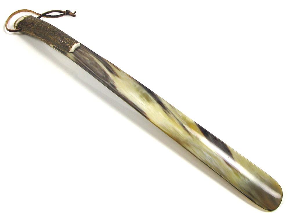 Extra Long Oxhorn Shoehorn with Stag Antler Handle by Abbeyhorn | A ...