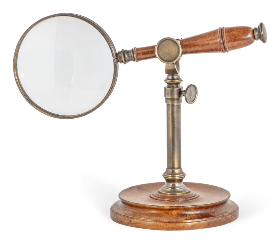 Magnifying Glass with Stand, Bronzed by Authentic Models | A Gentleman ...