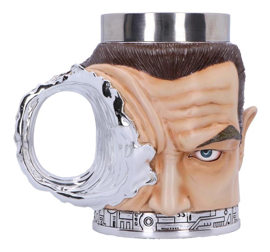 Terminator T-1000 Head with Bullet Hole Collectible Tankard | Gothic Gifts