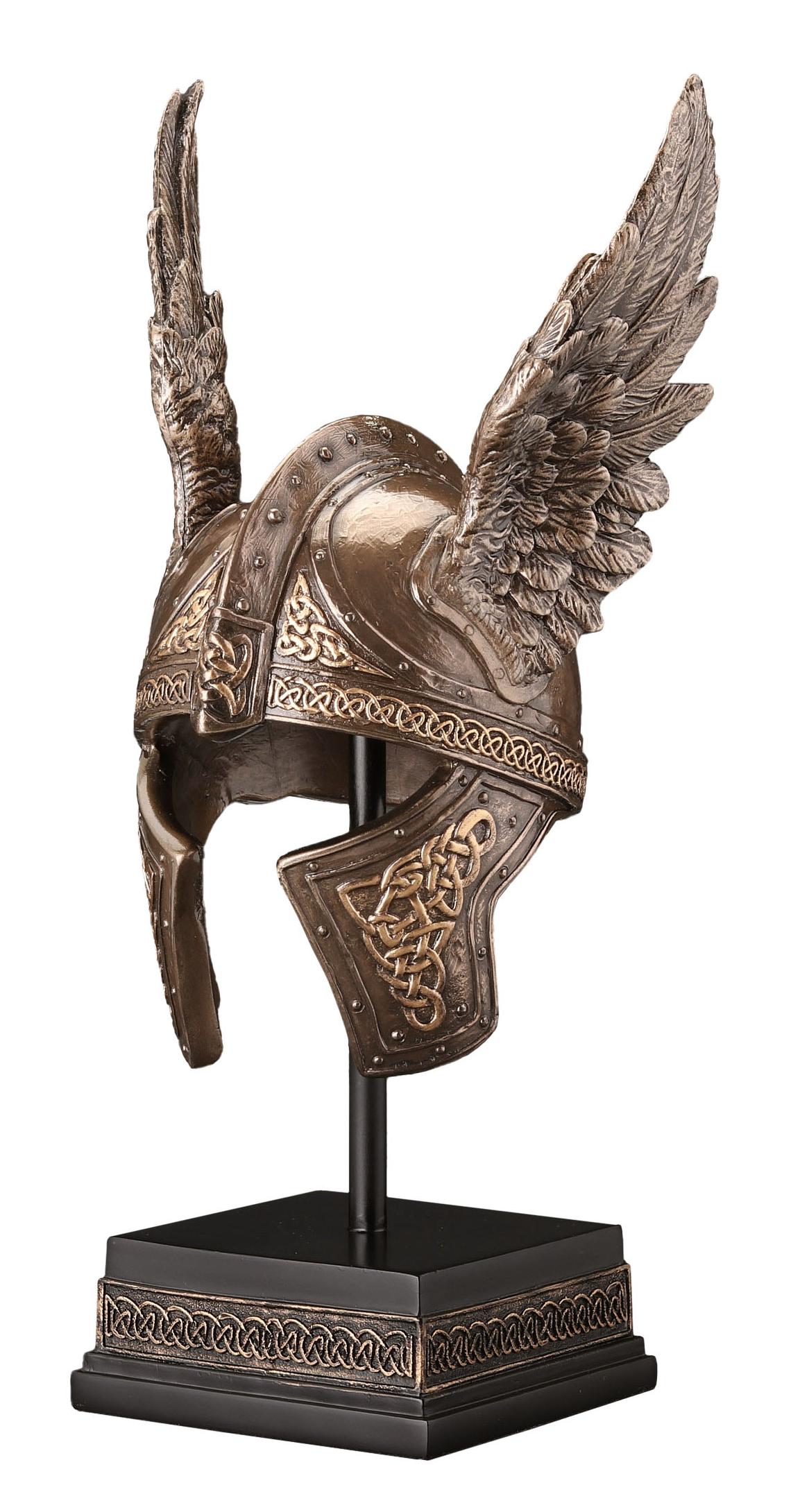 Norse Winged Helmet of Odin Bronze Figurine (By Veronese) | Gothic Gifts