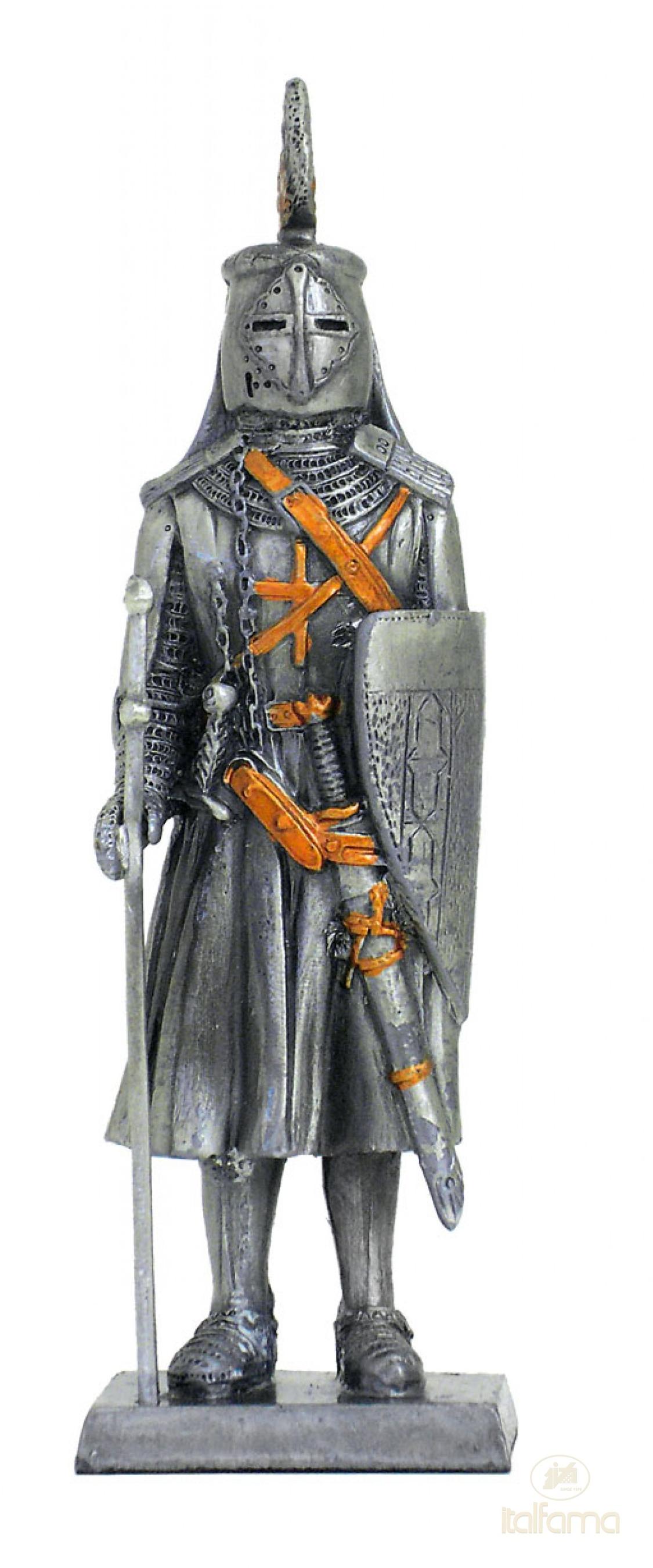 Medieval Templar Warrior Knight Pewter Figurine | Gothic Gifts