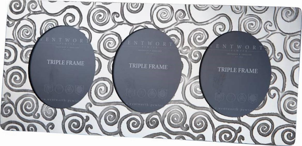 Tree of Life Pewter Triple Frame (Wentworth Pewter) | Bronze Gifts