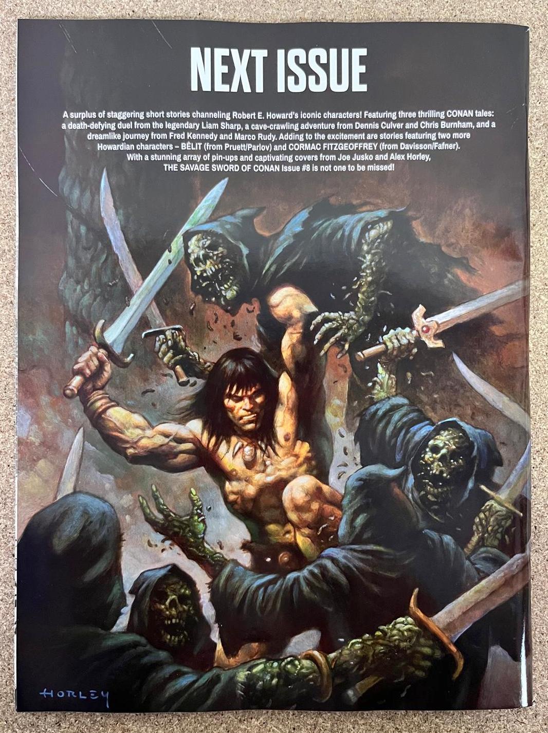 Savage Sword of Conan #7 Cover a Horley Comic | Gothic Gifts