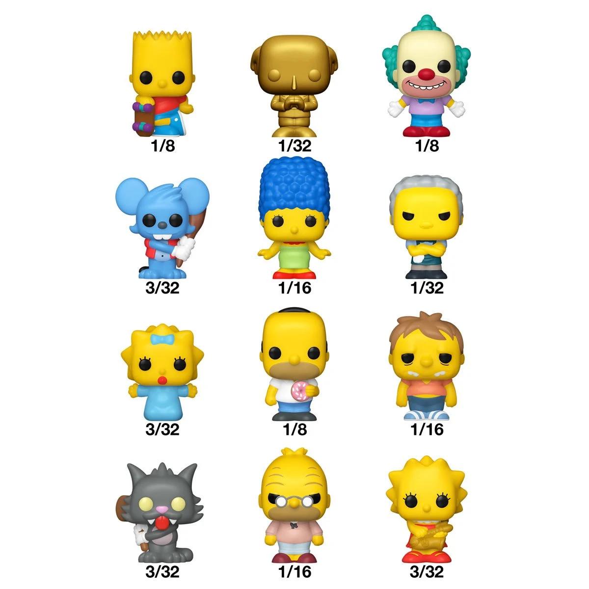 Bitty Pop Singles Simpsons 32 Pieces Display | Gothic Gifts