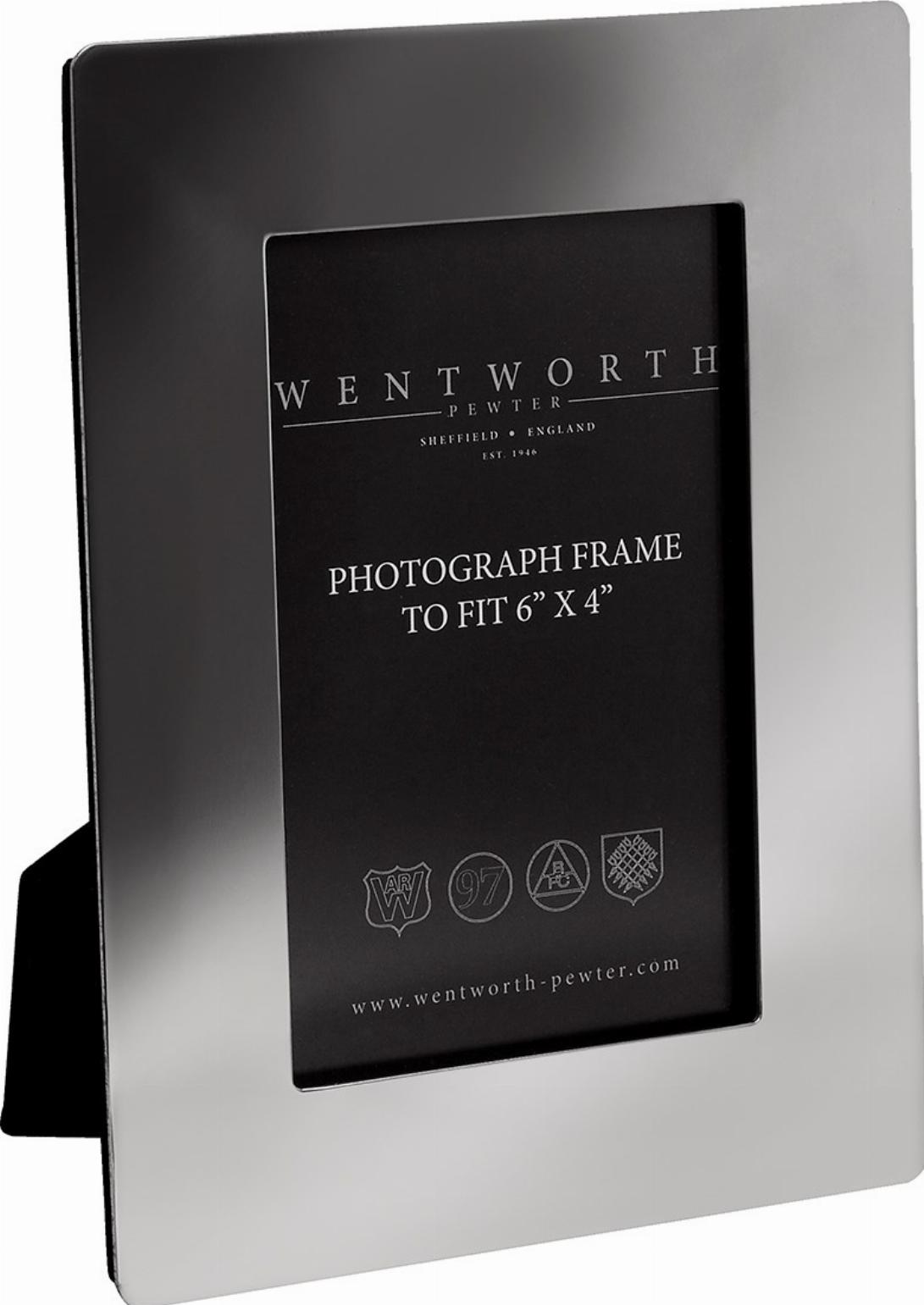 Plain pewter 6"x 4" Picture frame (Wentworth Pewter) | Bronze Gifts