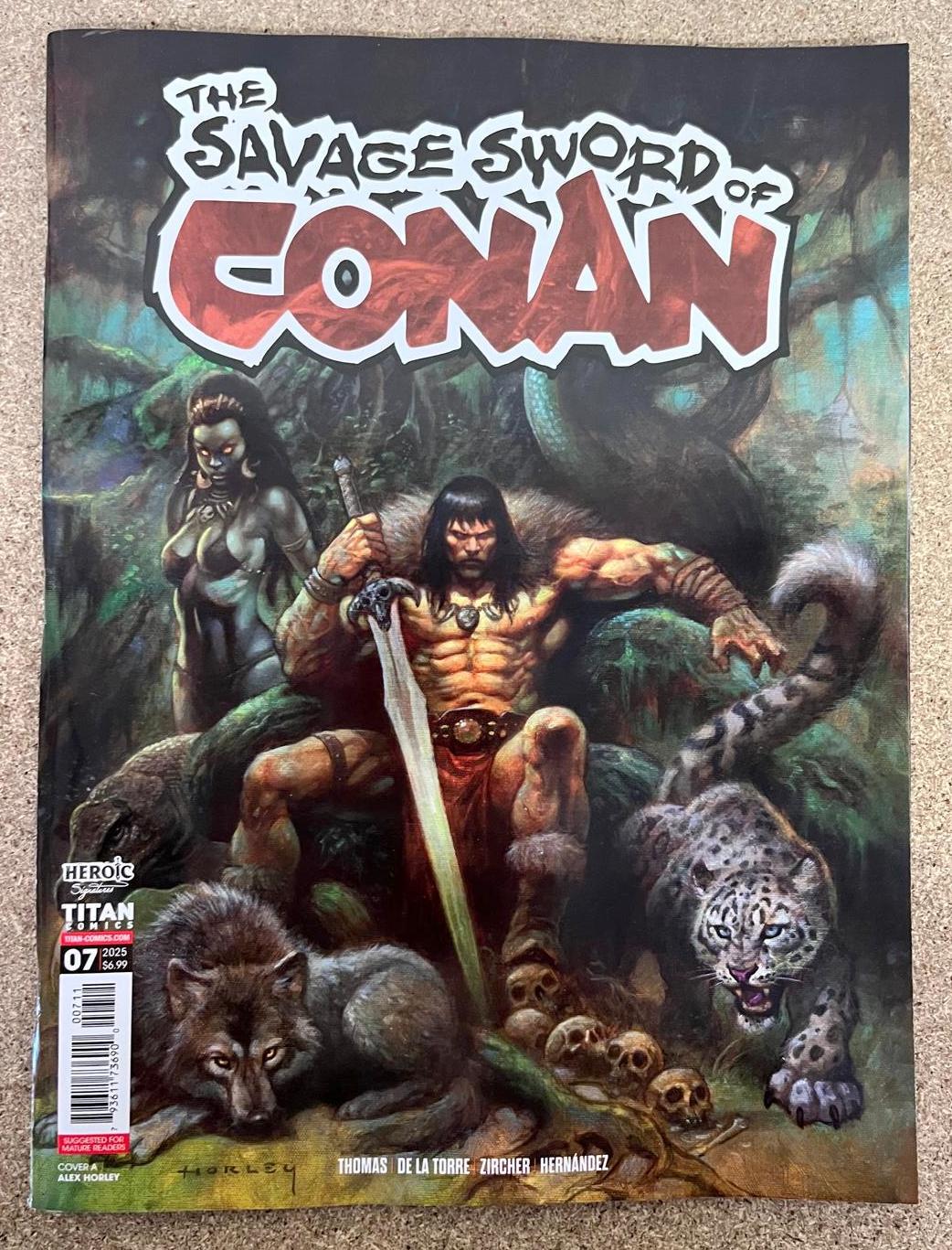 Savage Sword of Conan #7 Cover a Horley Comic | Gothic Gifts