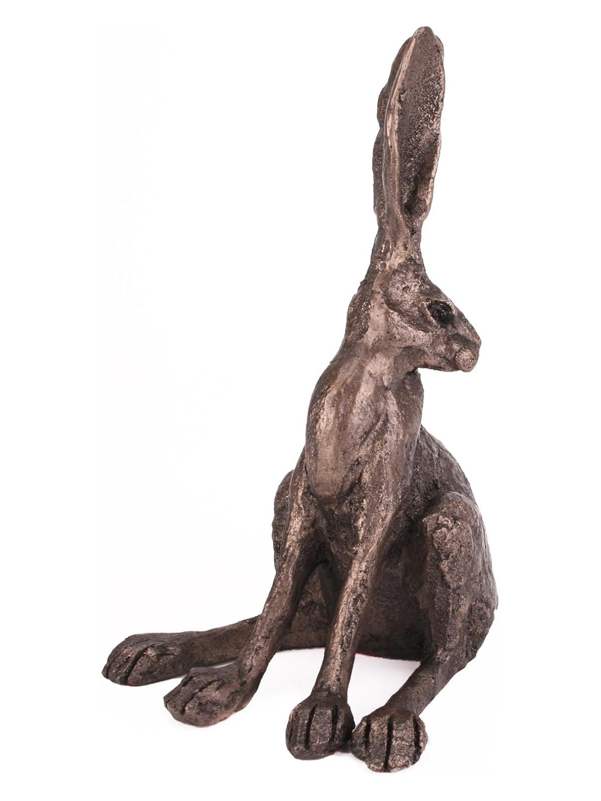 Alert Hare Bronze Sculpture Ornament | Bronze Gifts