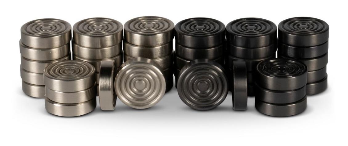 Luxury Metal Draughts / Checkers Game Set - Board & Metal Pieces | A ...