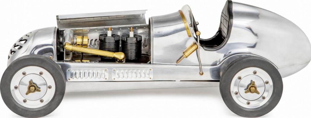Bb Korn 9.6" Silver Polished Metal Model Car by Authentic Models | A ...