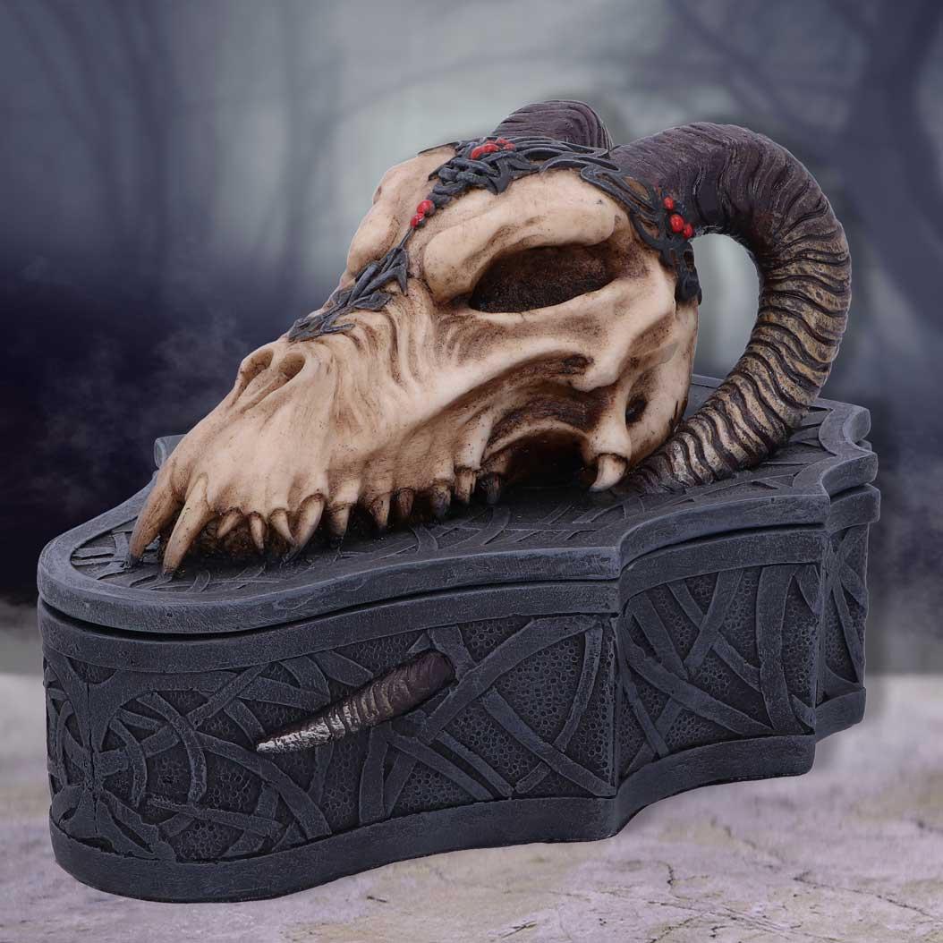 Dragon Skull Box (Monte Moore) 17.7cm | Gothic Gifts