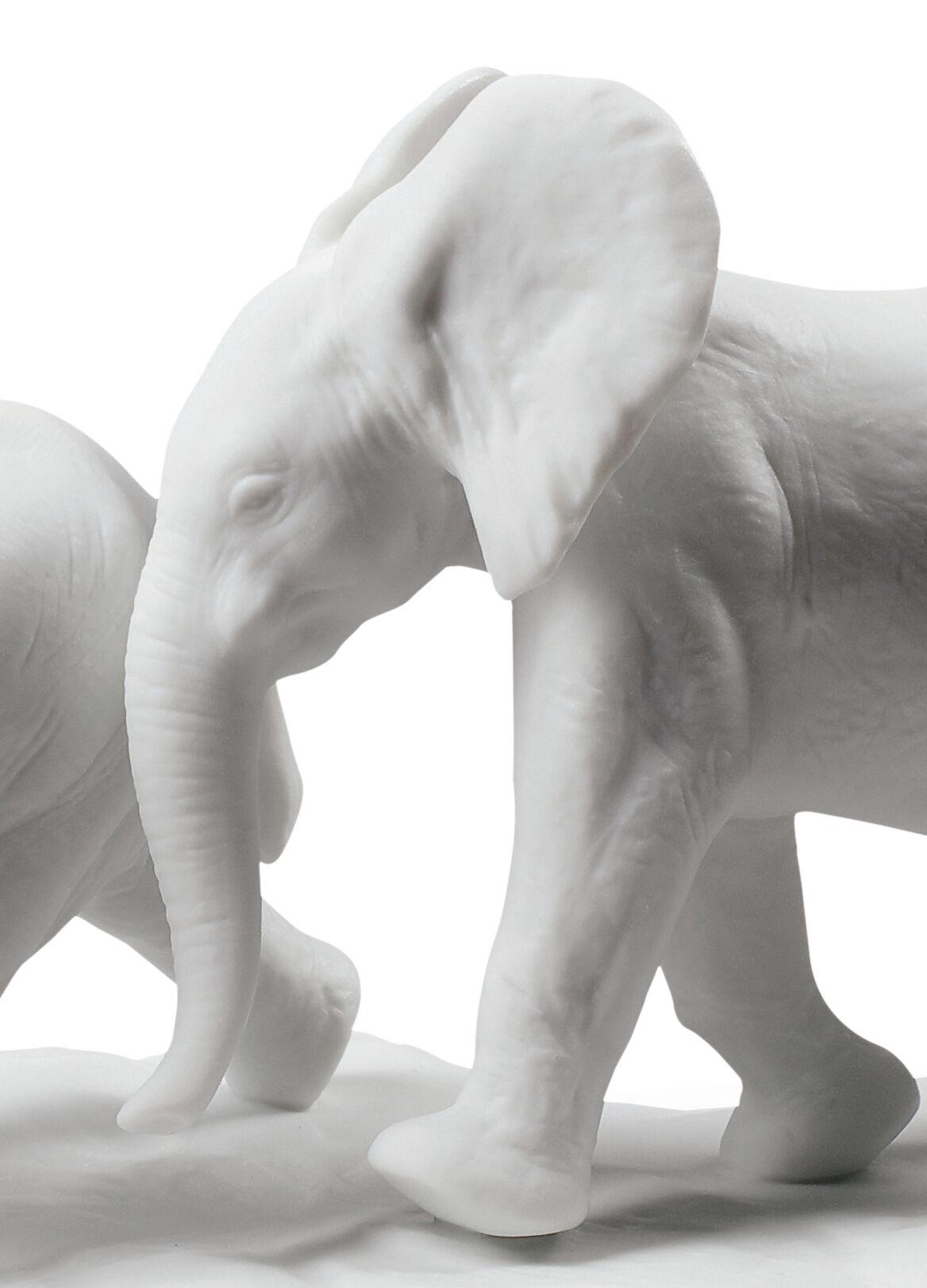 Following the Path Elephants Sculpture. White by Lladro - Reduced to ...