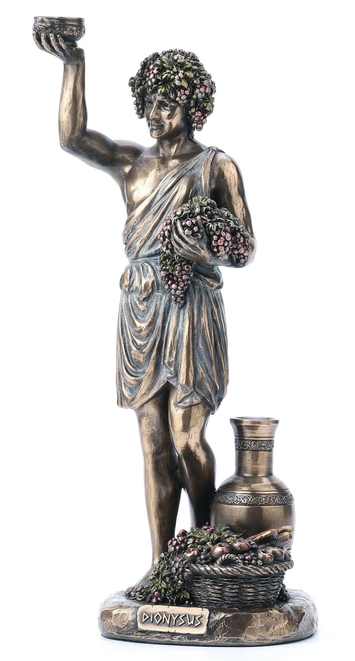 Dionysus Holding Grape Greek God of Wine Bronze Figurine (By Veronese ...