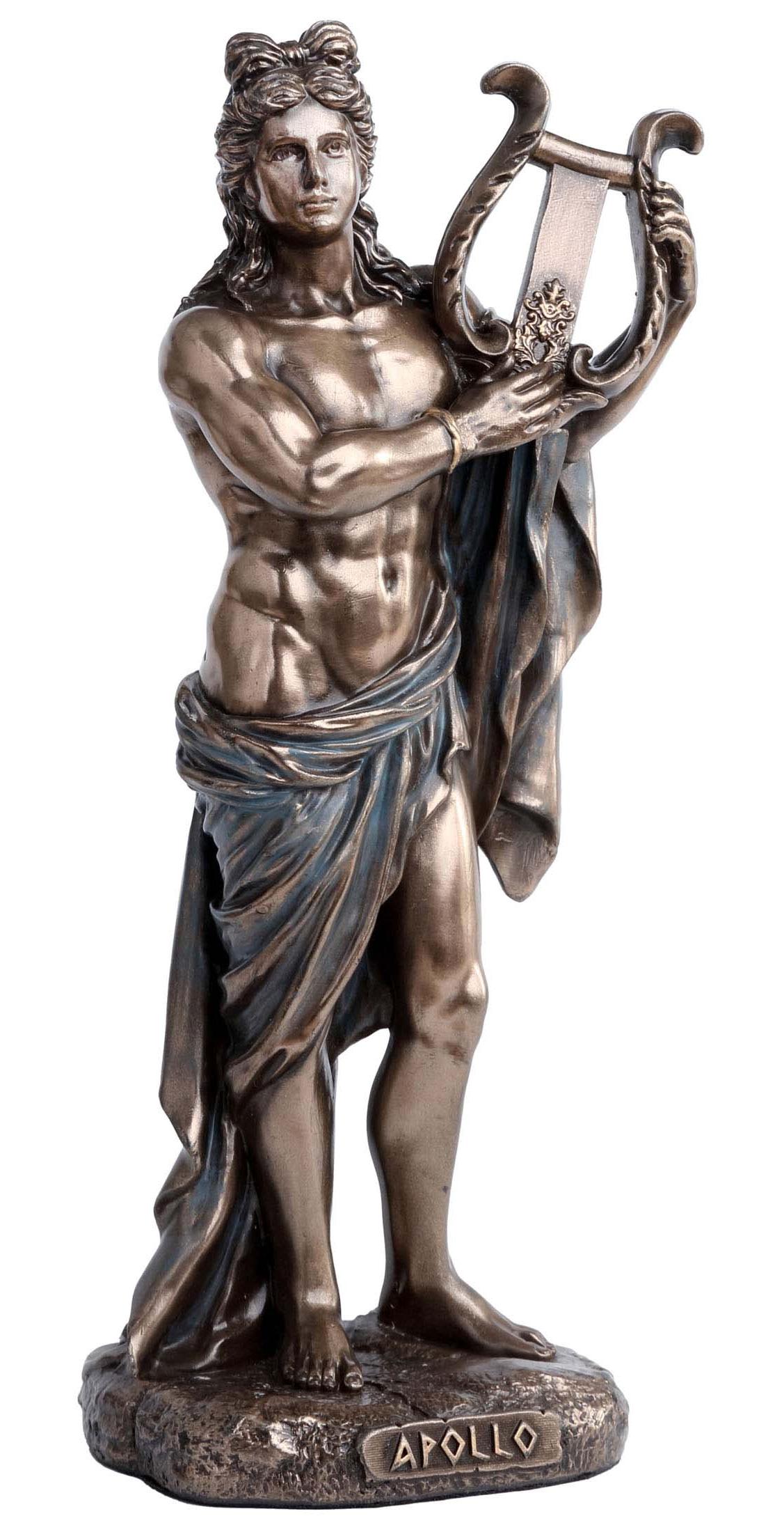 Greek God Apollo Playing Lyre Bronze Figurine (By Veronese) | Bronze Gifts