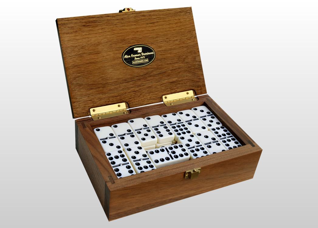Luxury Domino Set "#100 the Nines with Spinners" in Black Walnut Case ...