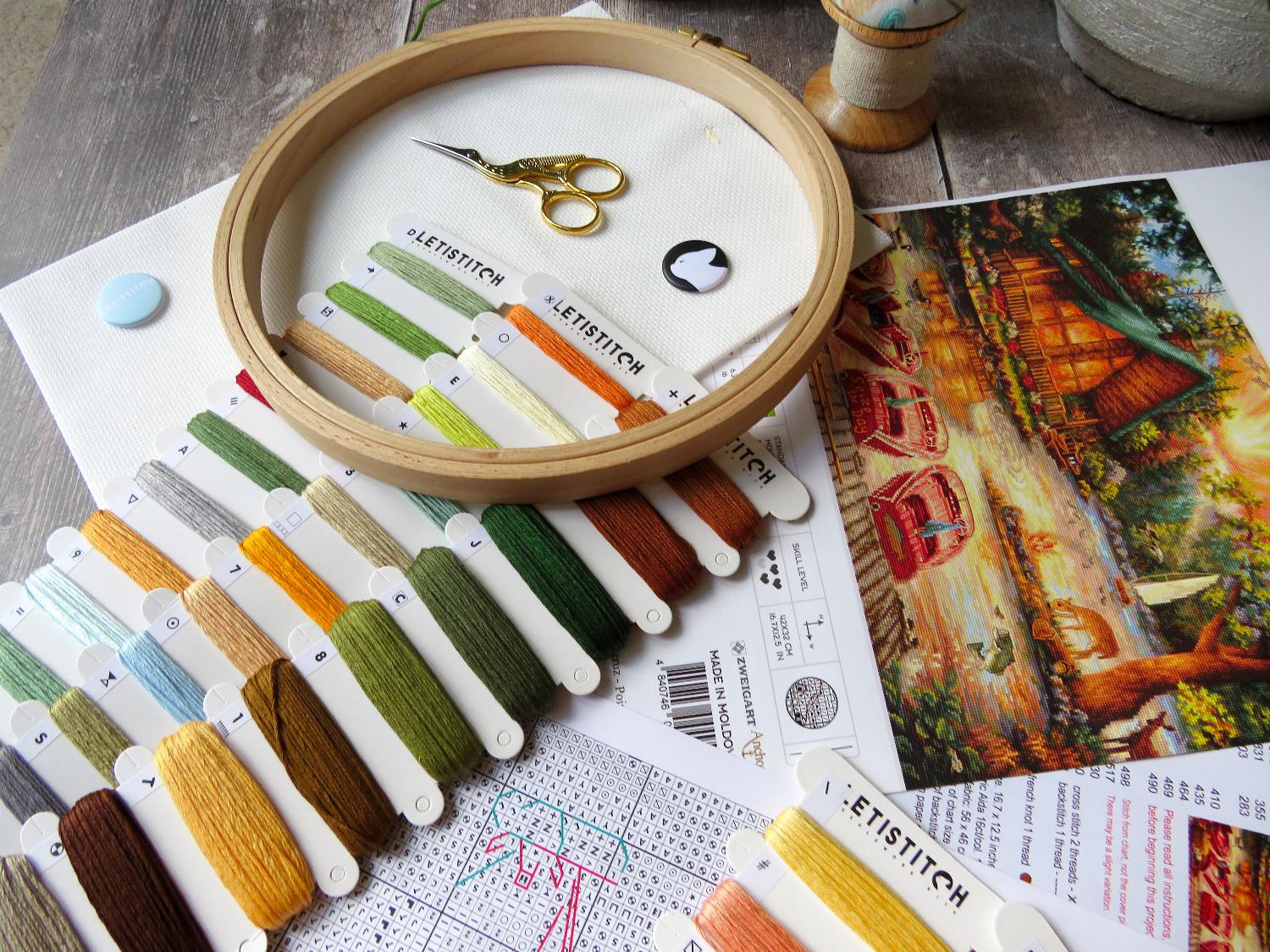 Seize the Day Lake Scene - Cross-Stitch Kit by Letistitch (Leti 963 ...