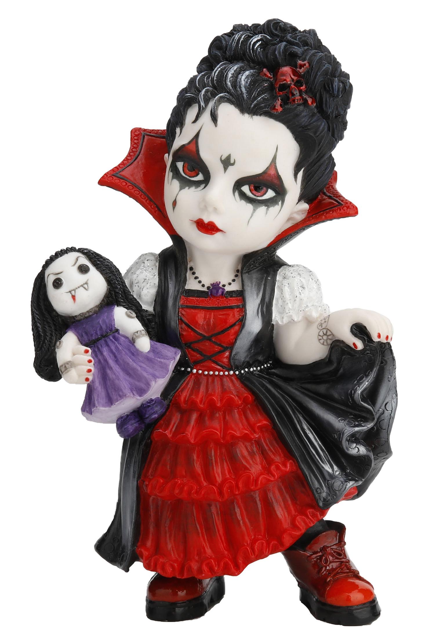 Cosplay Kids Vampire Girl Holding a Vamp Doll Figurine (By Veronese ...