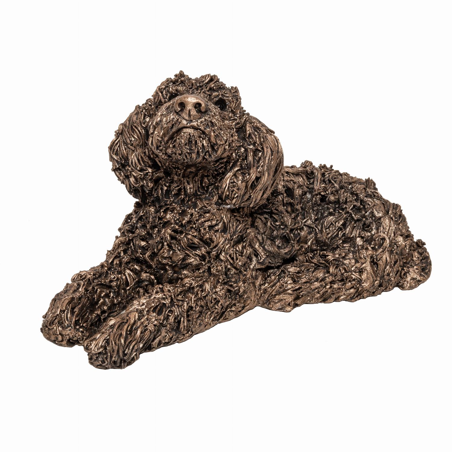 Jake Labradoodle Lying by Veronica Ballan (Frith Sculpture) | Bronze Gifts
