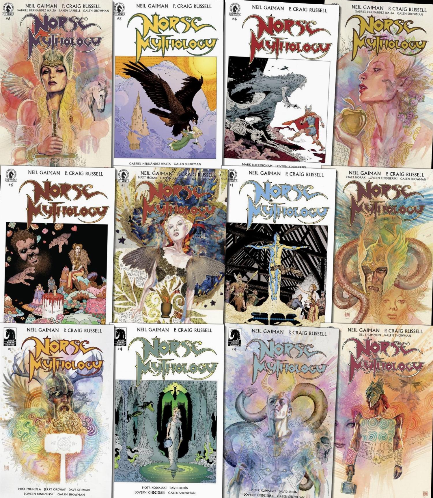 Neil Gaiman Norse Mythology Comics 12 Comics | Gothic Gifts