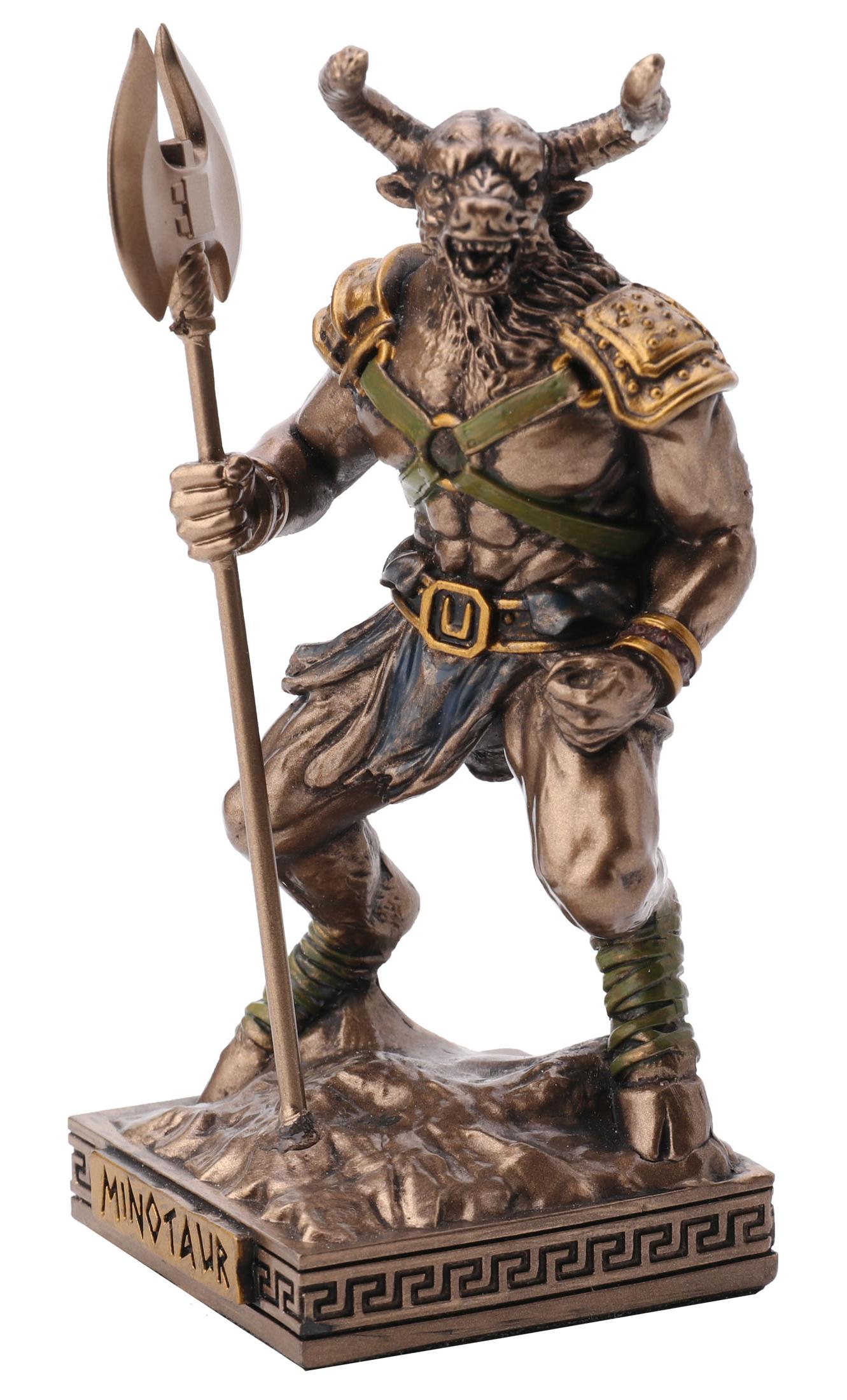 Minotaur Bronze Miniature Statue - Greek Mythology Figurine - Minotaur ...