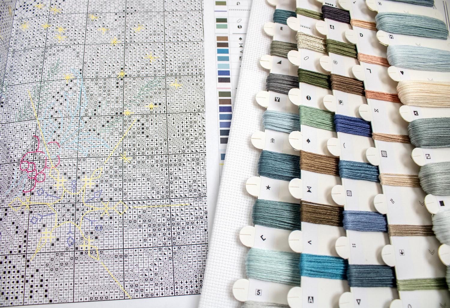 Walk As One - Man with Wolves in Snow - Cross-Stitch Kit by Letistitch ...