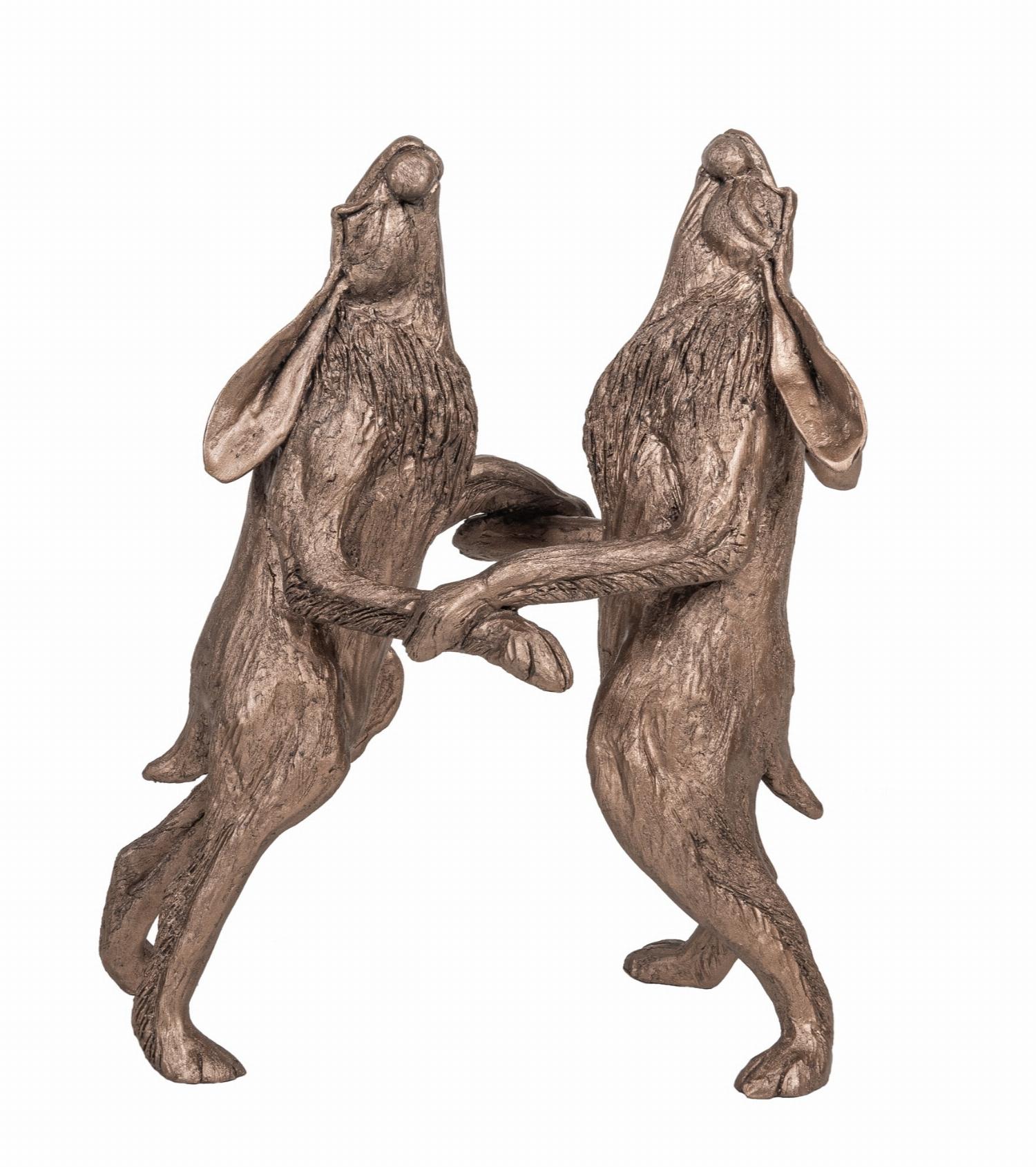 Dancing Hares by Harriet Dunn (Frith Sculpture) | Bronze Gifts