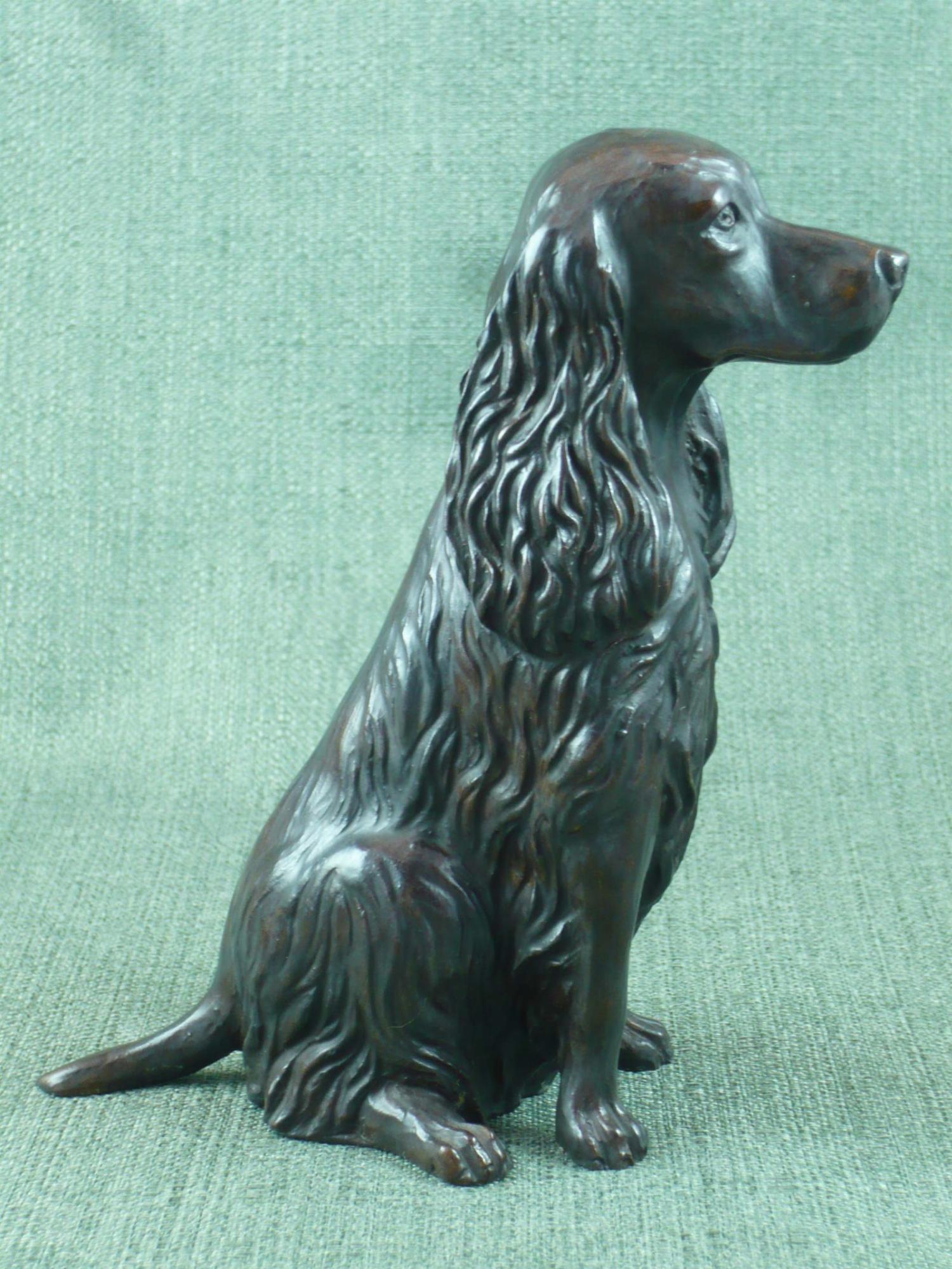 Spaniel Sitting Bronze Ornament | Bronze Gifts