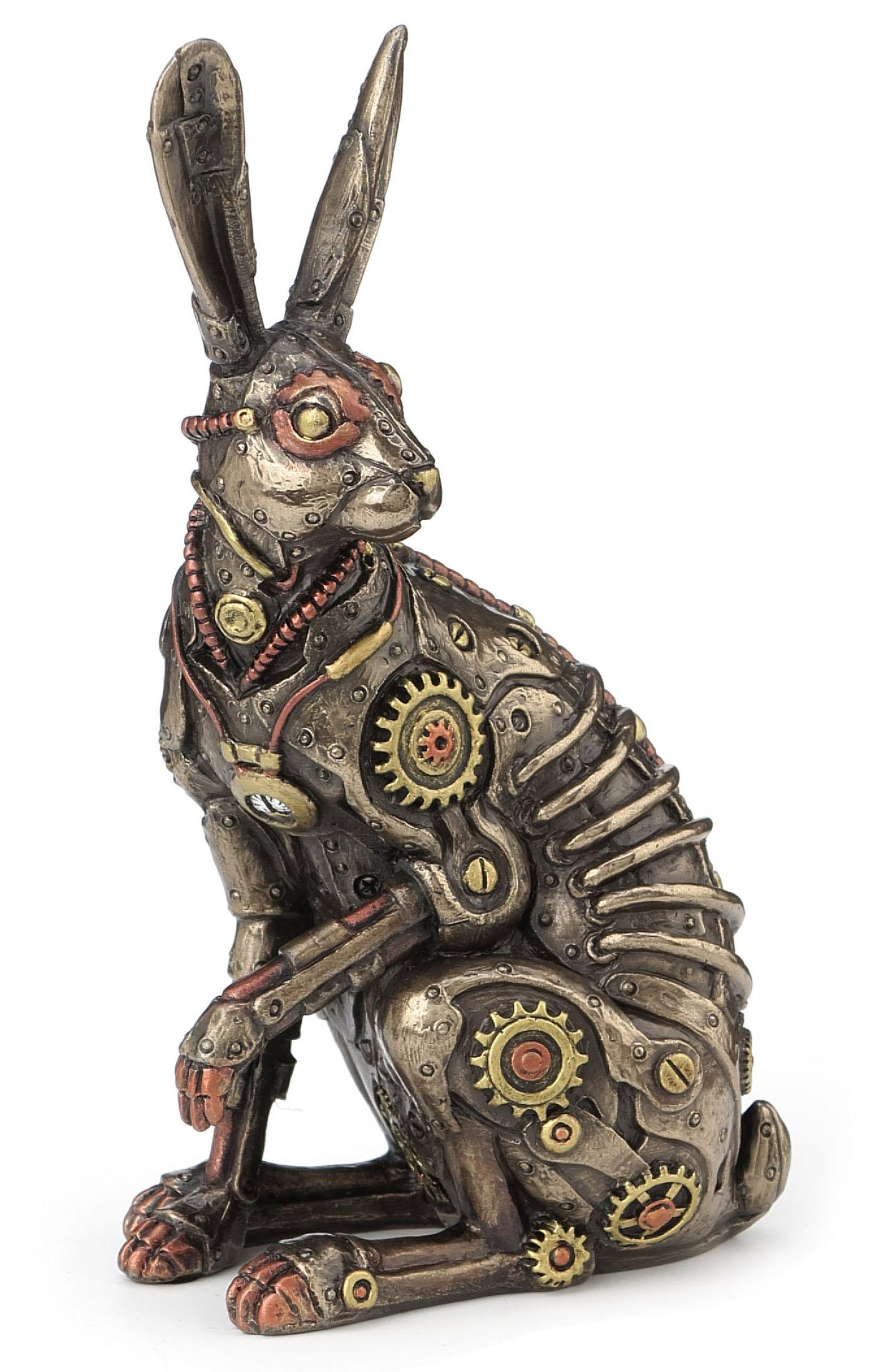 Steampunk Jack Rabbit Bronze Figurine (By Veronese) | Bronze Gifts
