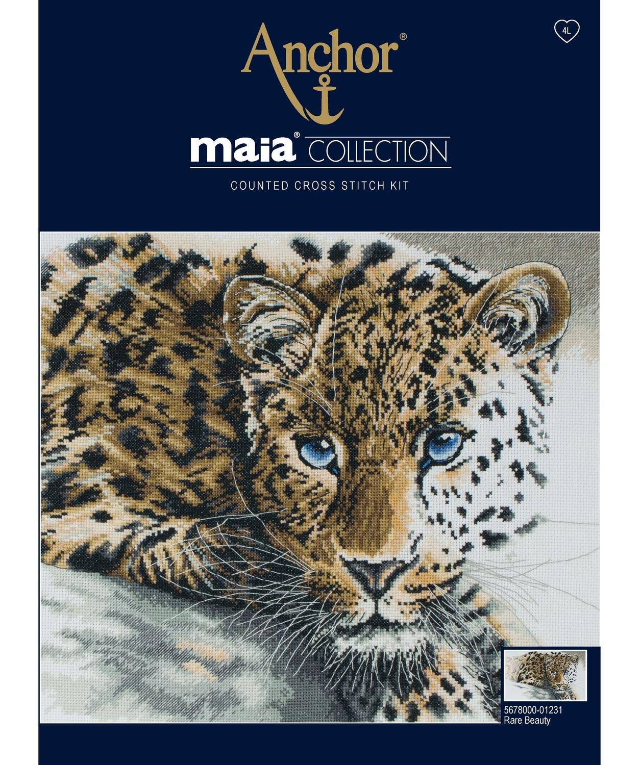 Rare Beauty Leopard Cross Stitch Experts - Maia Collection | Stitch Shop