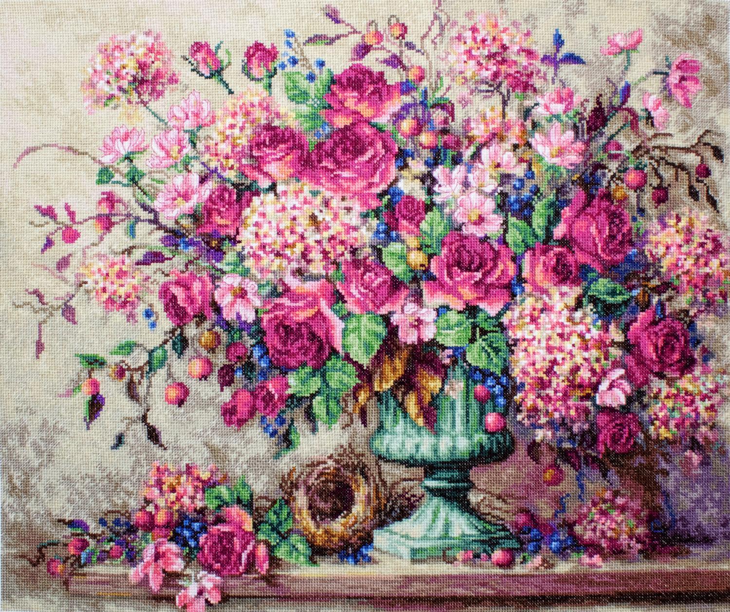 Leti 980 Collete’s Collection Flowers Cross-Stitch Kit by Letistitch ...