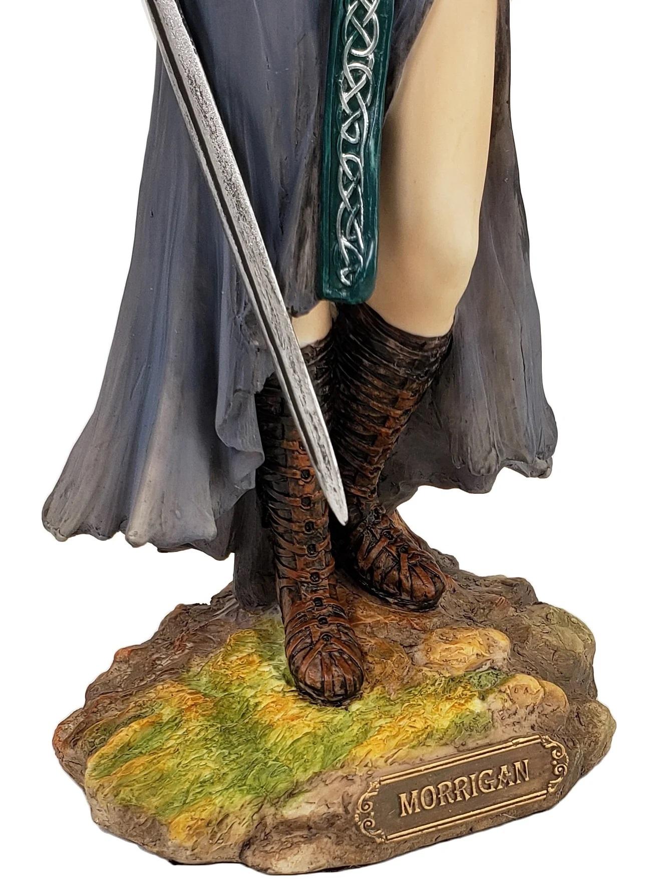 Morrigan and Crow Figurine 28cm - Colour Version Vintage | Gothic Gifts