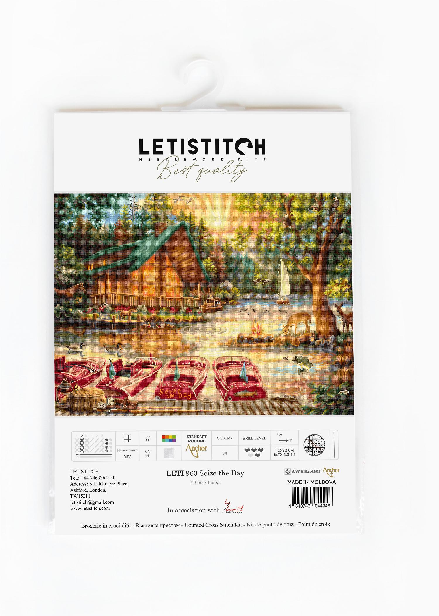 Seize the Day Lake Scene - Cross-Stitch Kit by Letistitch (Leti 963 ...