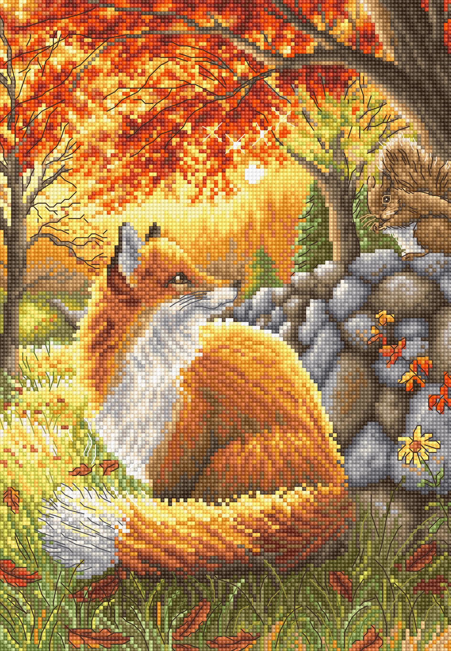 L8061 a Friend for Little Fox Cross-Stitch Kit by Letistitch | Stitch Shop