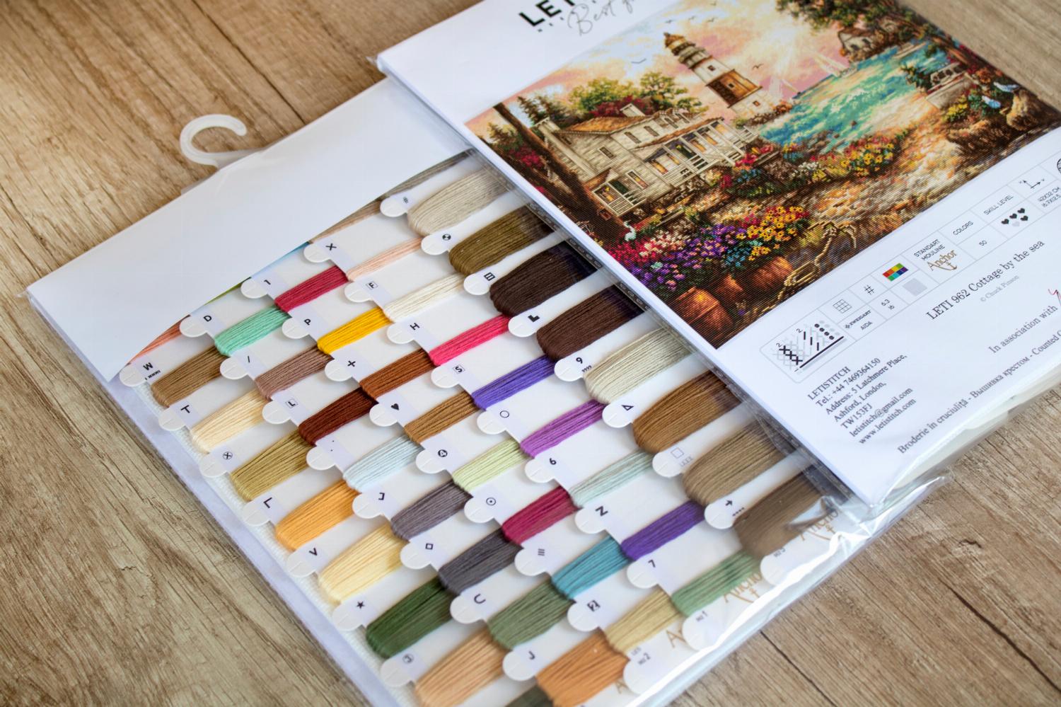 Leti 962 Cottage by the Sea Scene - Cross-Stitch Kit by Letistitch ...