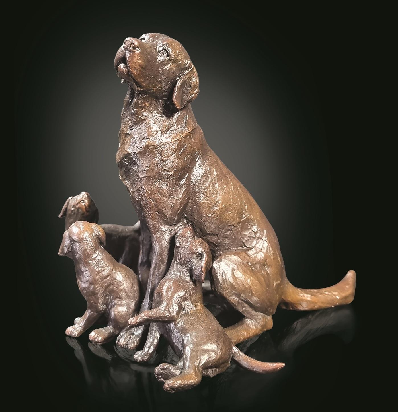 Labrador with Puppies Bronze Figurine Limited Edition - Michael Simpson ...