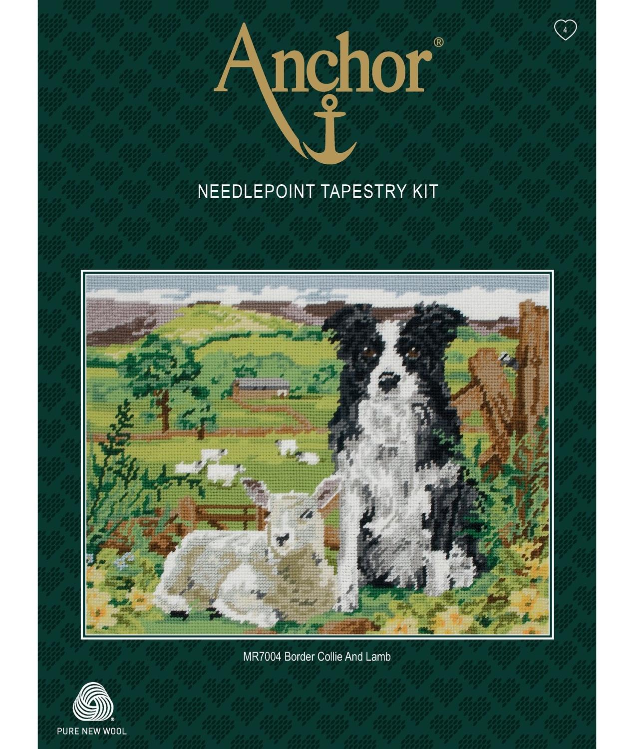 Border Collie Dog and Lamb - Anchor Needlepoint Tapestry Kit | Stitch Shop