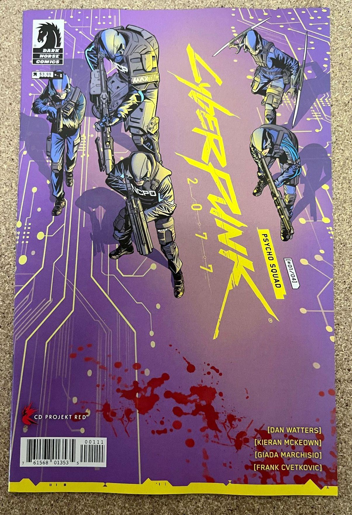 Cyberpunk 2077 Psycho Squad #1 Cover a Comic | Gothic Gifts