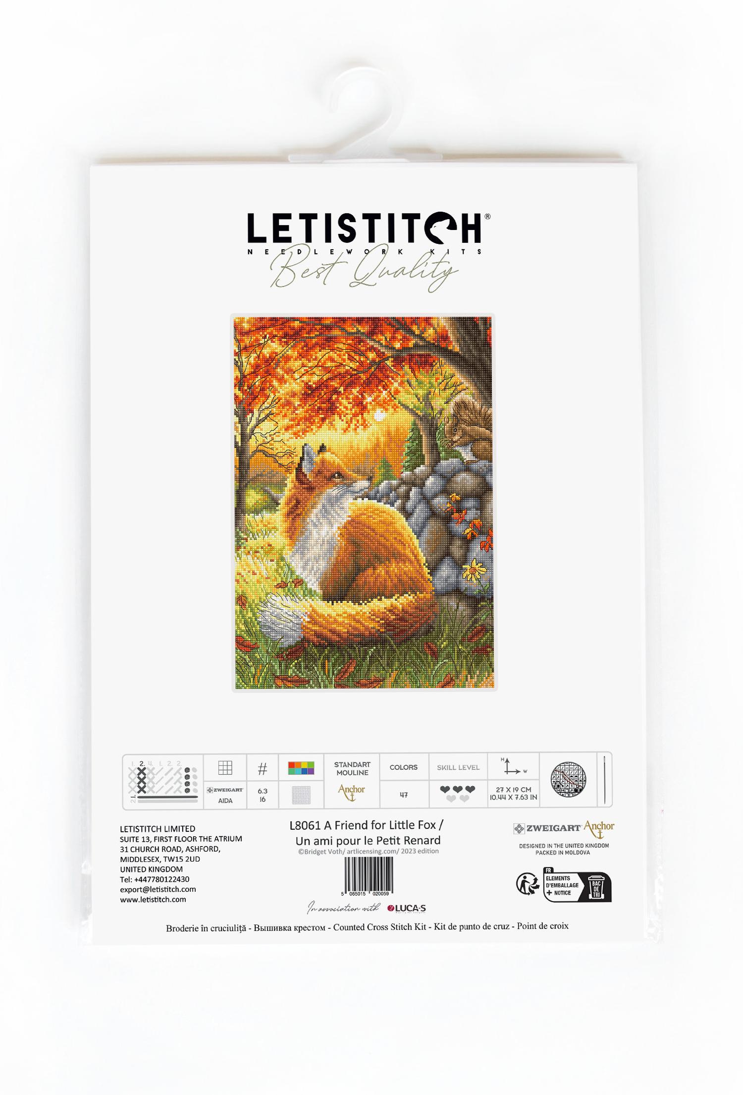 L8061 a Friend for Little Fox Cross-Stitch Kit by Letistitch | Stitch Shop